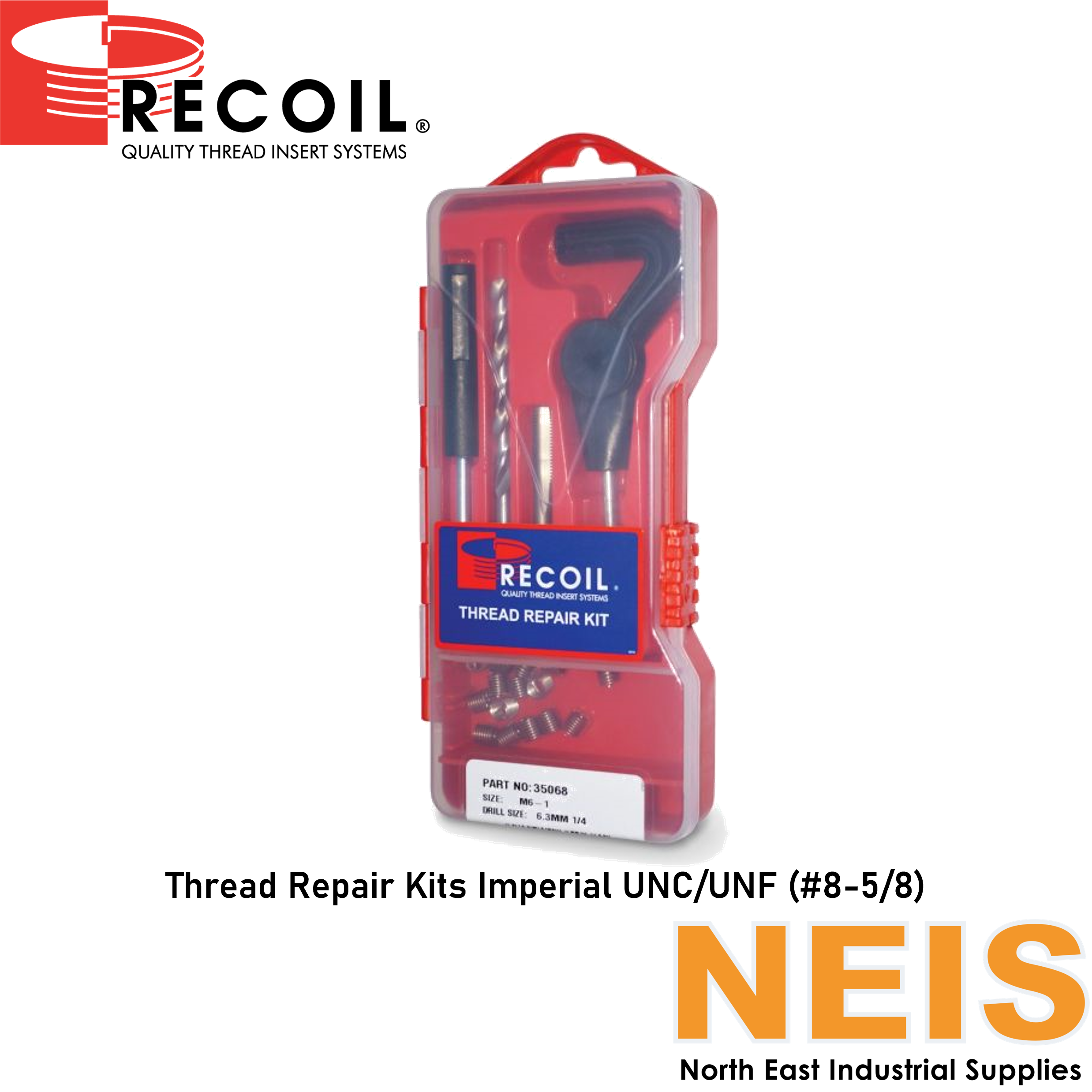 RECOIL Thread Repair Kits Imperial UNC/UNF (#8 to 5/8) 33/34